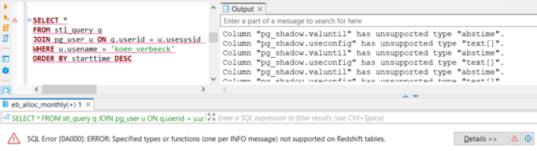 Get your Query History in Redshift | Under the kover of business intelligence